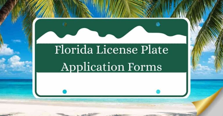 Florida License Plate Applications Forms